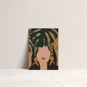 Palm Postcard Collection, Set of 4 or 8 Postcards Abstract Art Art ...