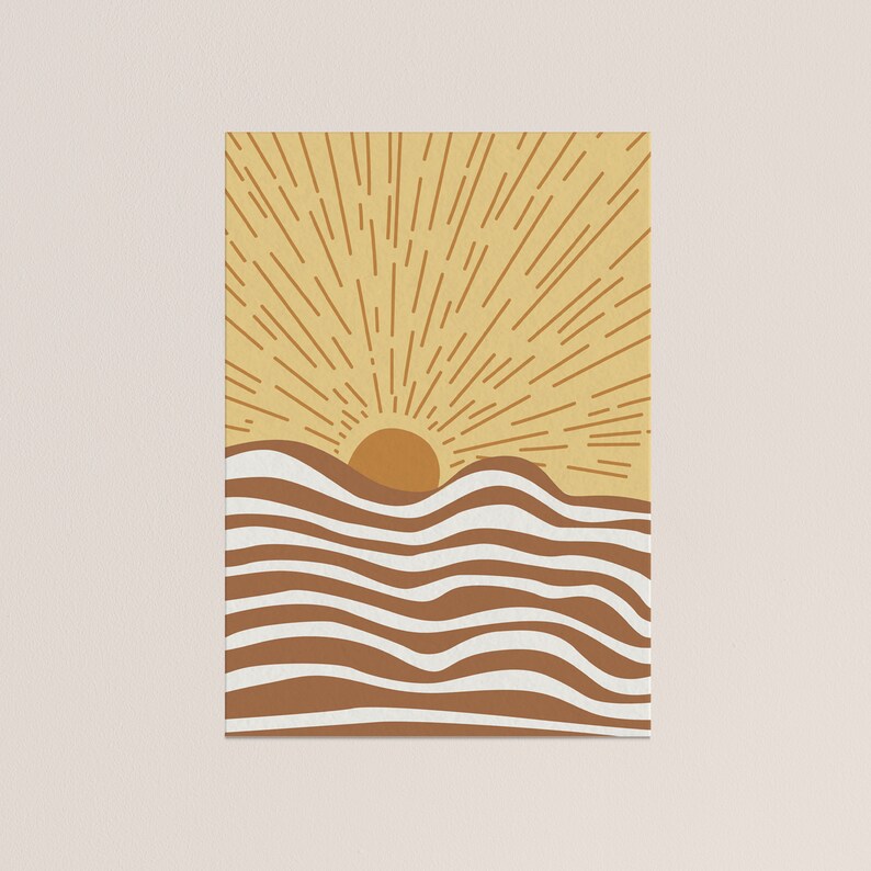 Golden Hour Postcard Collection Set of 5 Mini Prints Set - Etsy