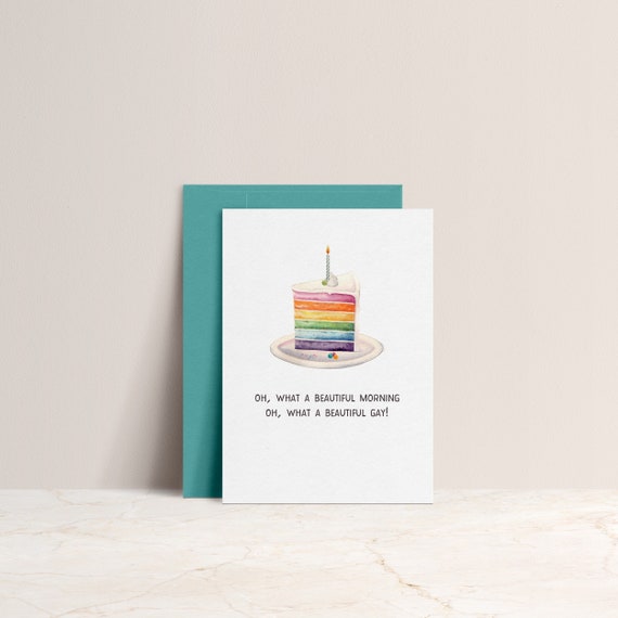 Beautiful Gay LGBTQ Birthday Card Gay Pride Card Gay | Etsy