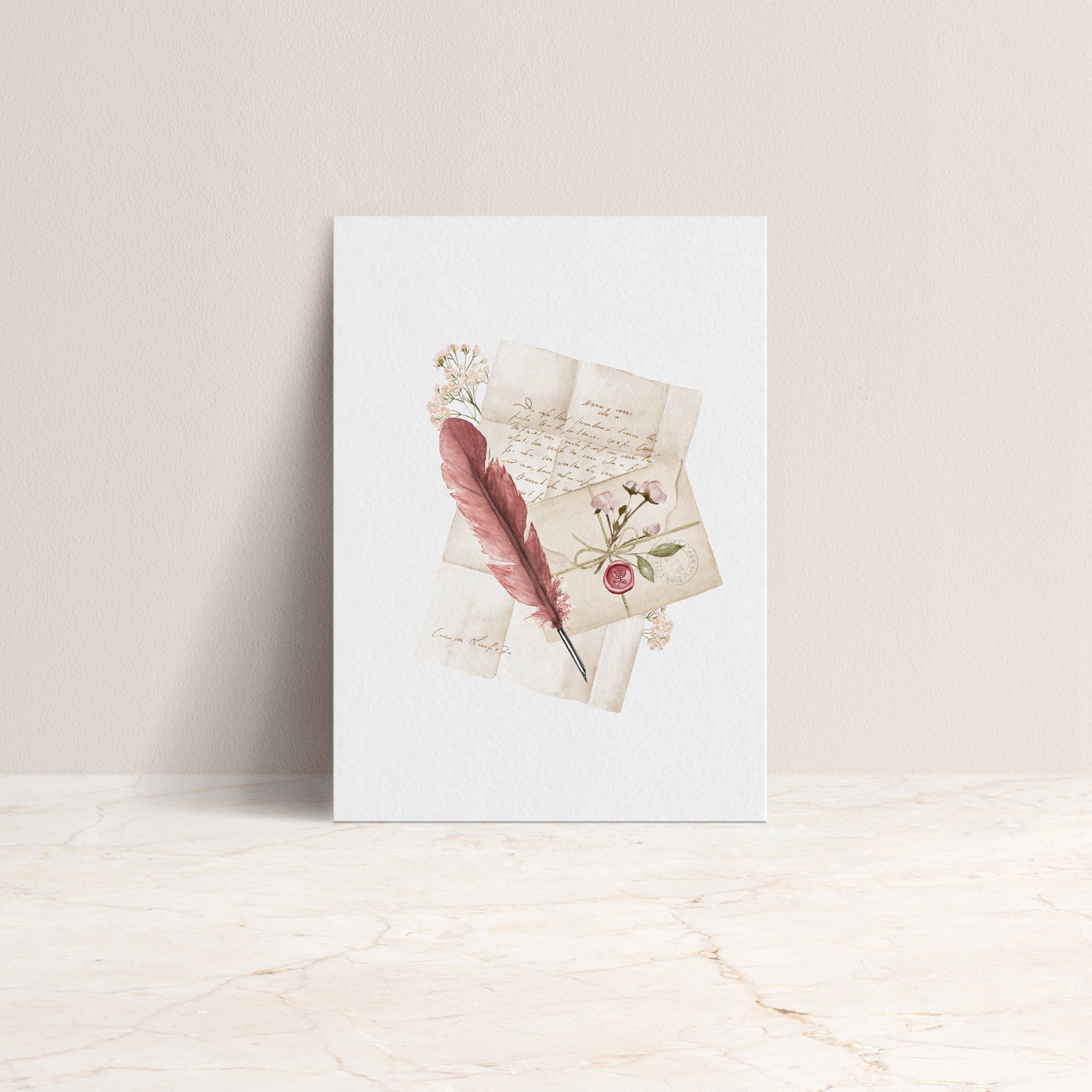 Love Letter Vintage Postcard Set Cottagecore Postcards - Etsy