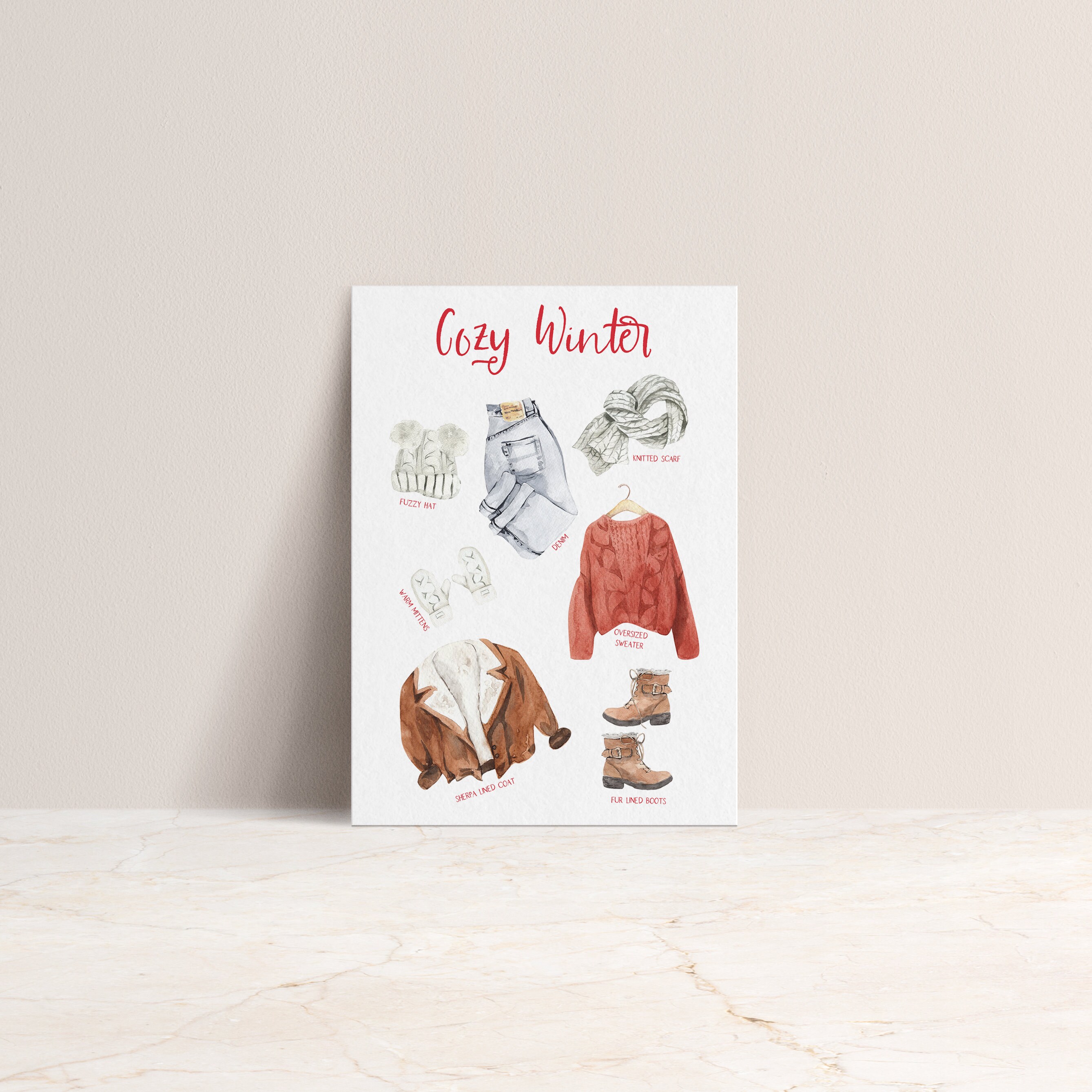 Cozy Winter Postcard Set | Christmas Postcards | Winter Postcards | Art ...