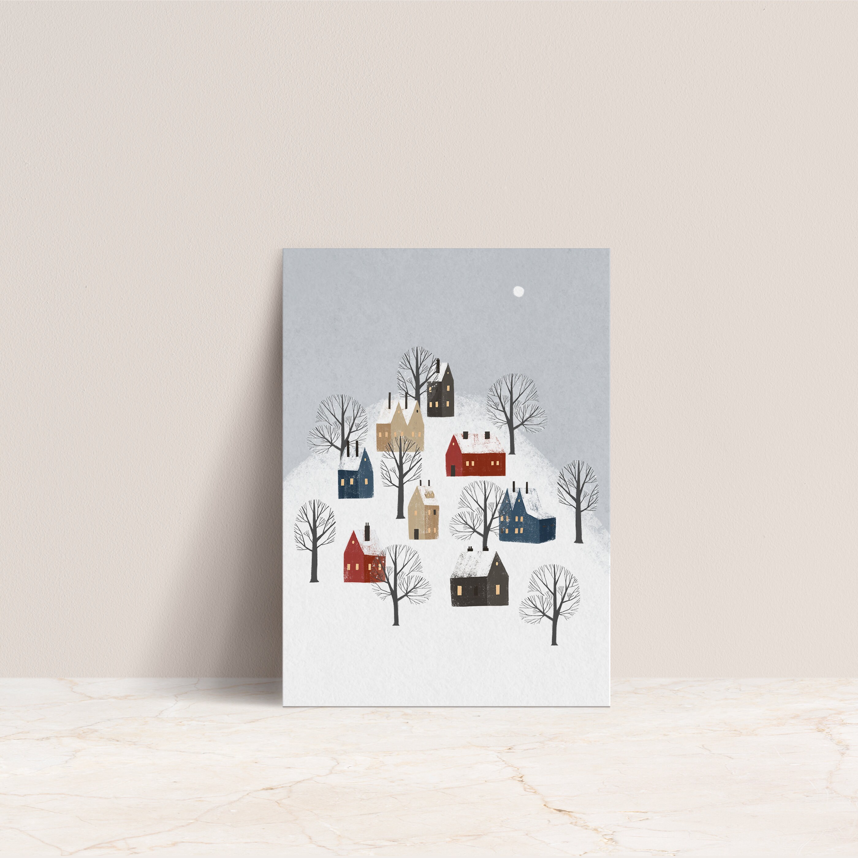Winter Wonderland Postcard Set and Sticker Sheet Bundle - Etsy