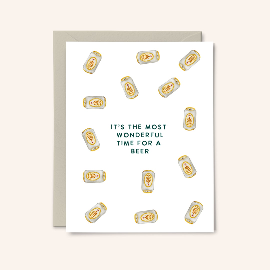 Funny Adult Christmas Card Most Wonderful Time for a Beer Christmas ...