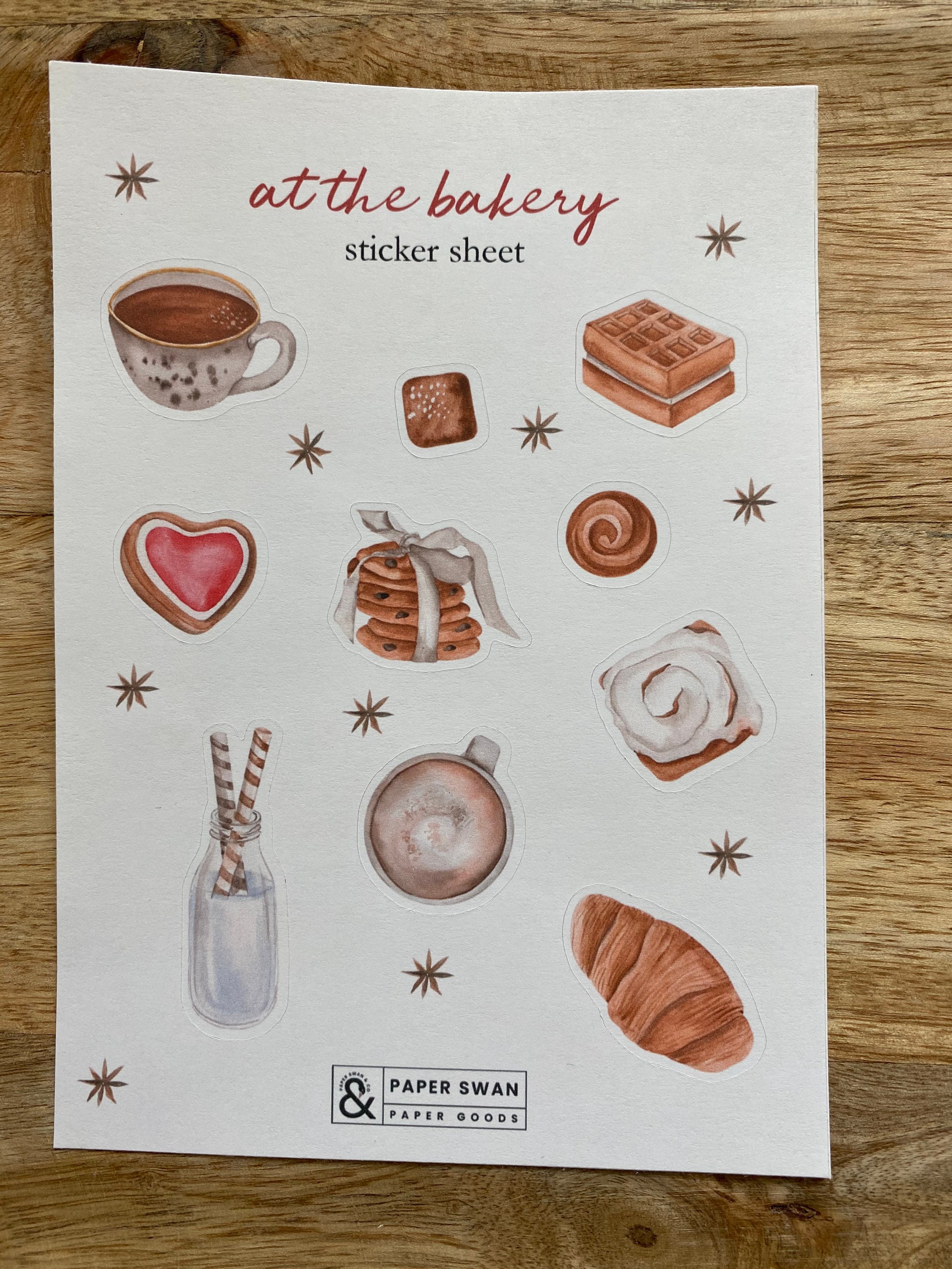Sticker Sheet Bakery Aesthetic Bakery Stickers Cute Food | Etsy