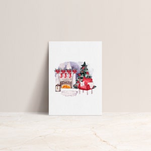 Cozy Winter Postcard Set | Christmas Postcards | Winter Postcards | Art ...