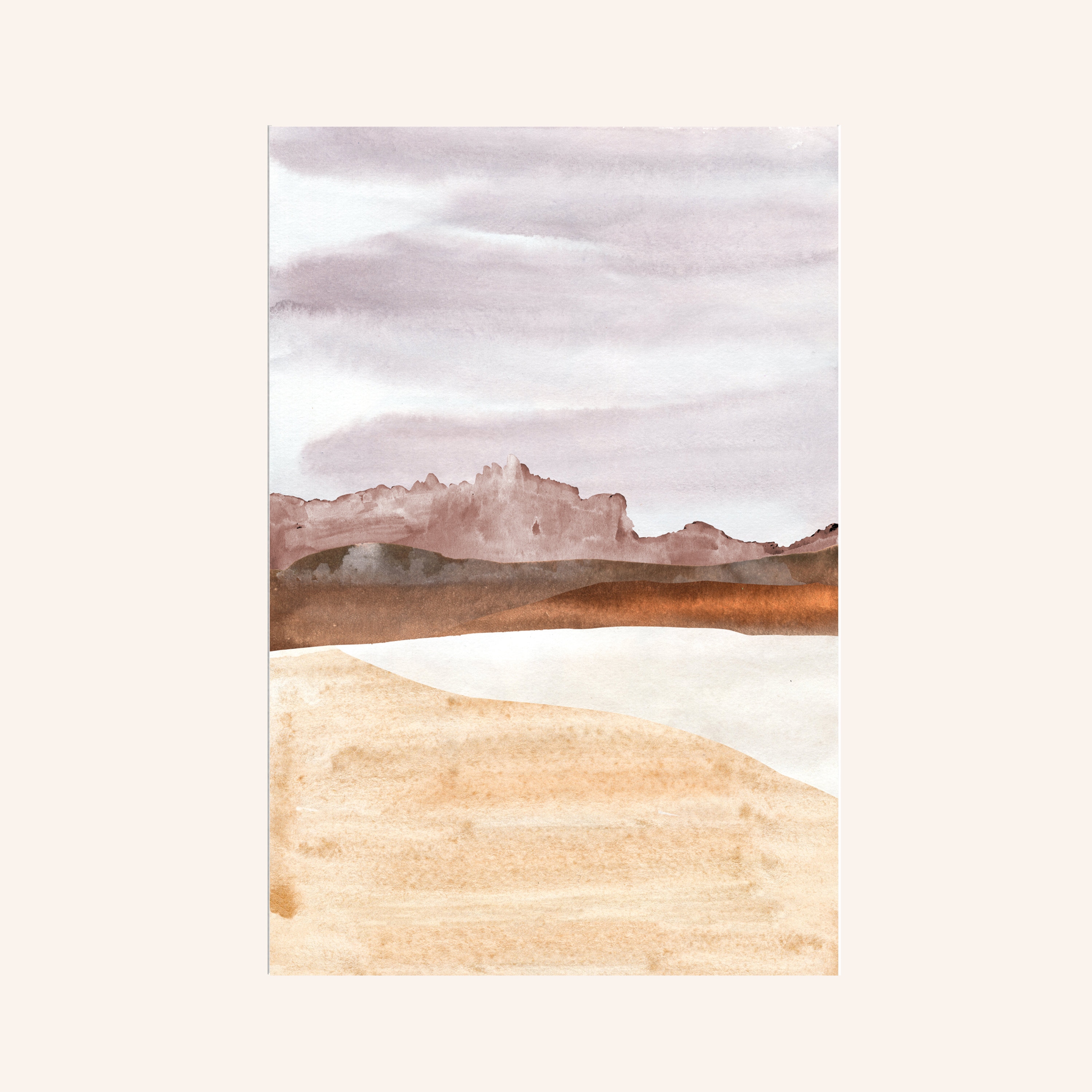 Desert Landscape Postcard Set of 4 or 8 Watercolor Nature - Etsy