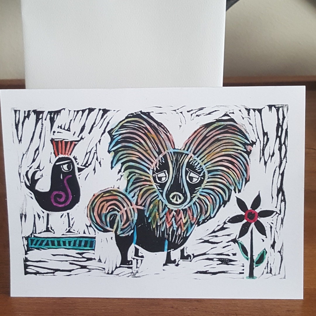 Papillon Card, Blank Greeting Card, Cute Dog Card - Etsy