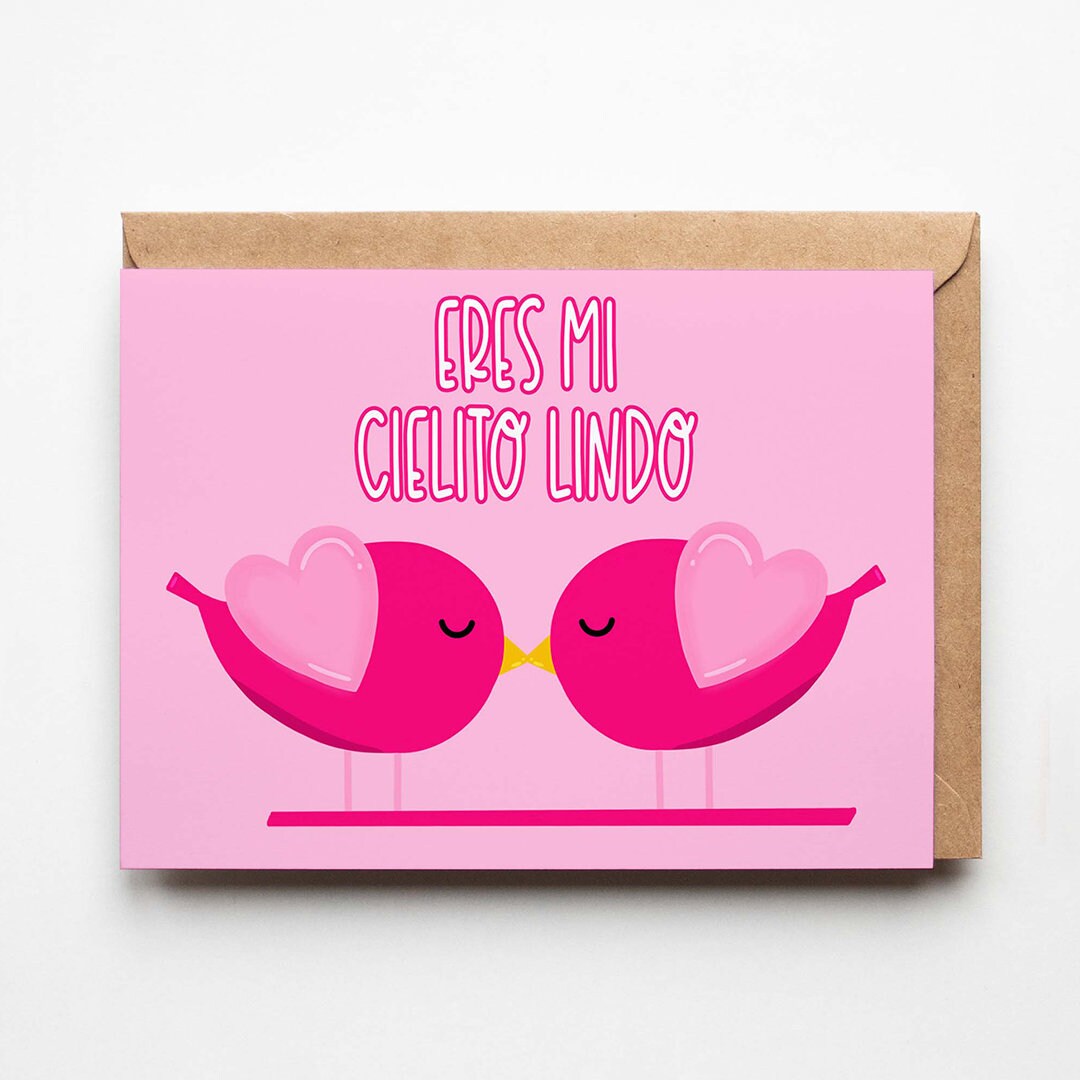 Eres Mi Cielito Lindo Greeting Card / Valentine's Day Card / Love Card ...