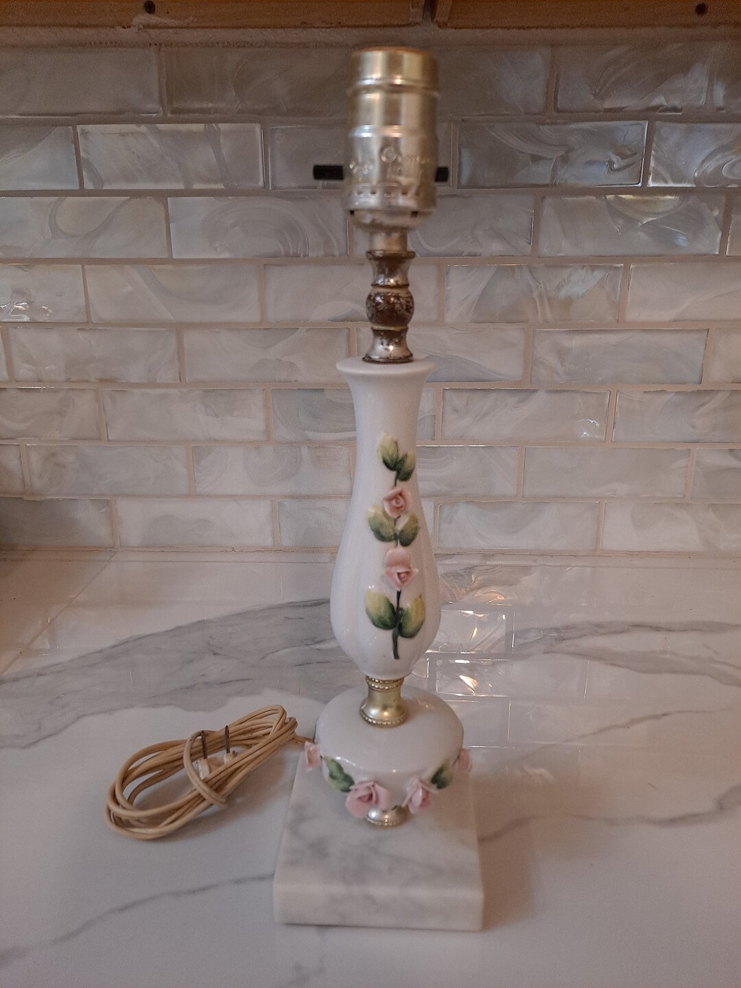 Vintage Rose Filigree Lamp - Etsy