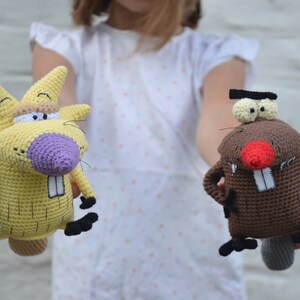 The Angry Beavers Crochet Toys, Amigurumi Beavers - Etsy