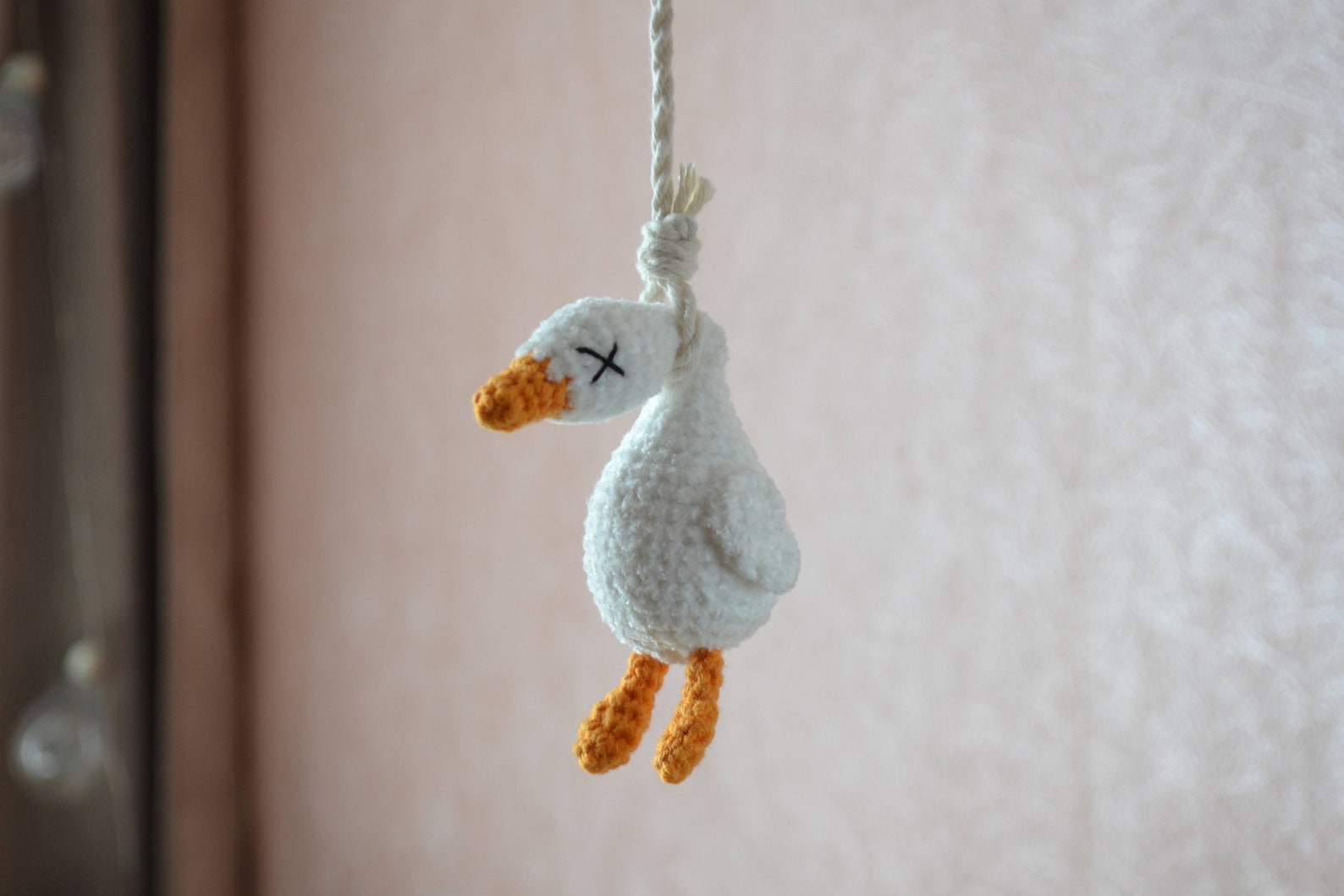 Crochet Goose Car Decor, Hanging Goose - Etsy