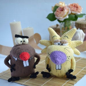 The Angry Beavers Crochet Toys, Amigurumi Beavers - Etsy