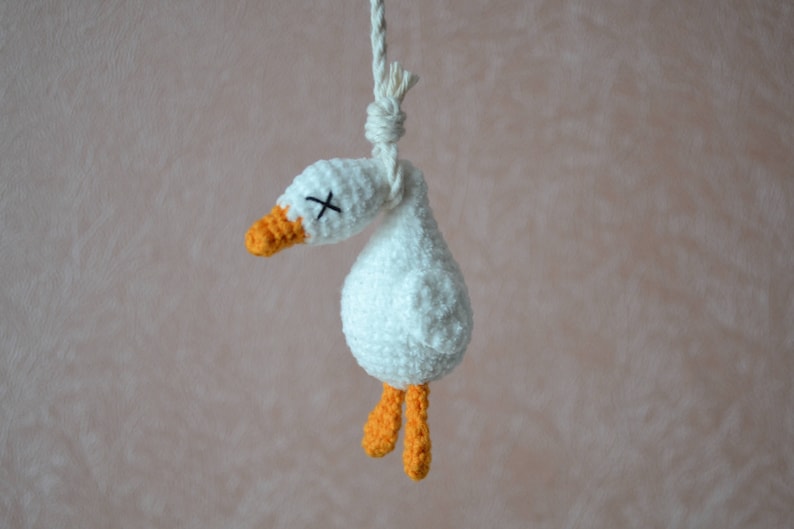 Crochet Goose Car Decor, Hanging Goose - Etsy