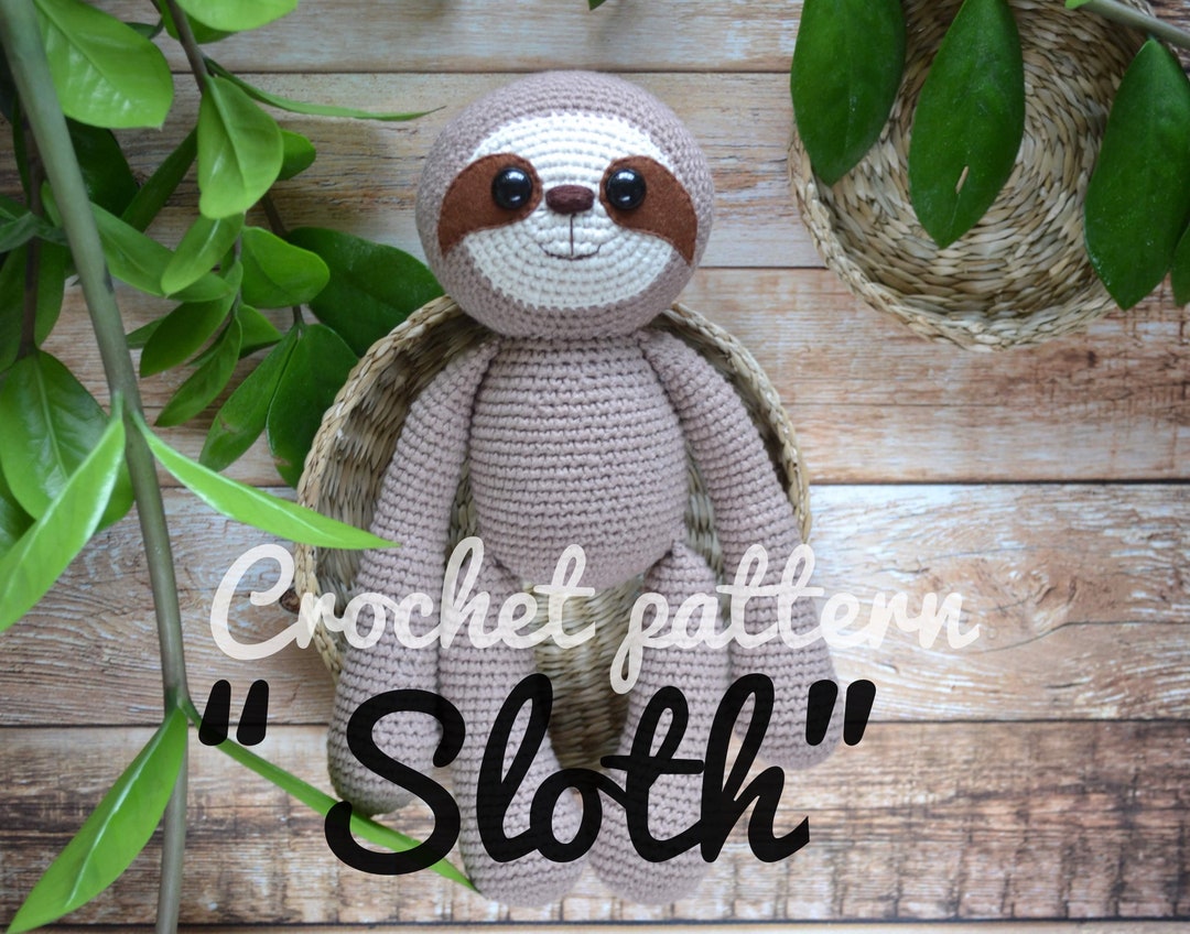 Crochet Pattern Big Sloth, Pdf File - Etsy
