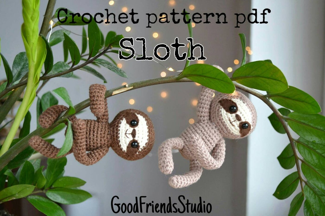 Crochet Sloth Pattern (english) Pdf File - Etsy