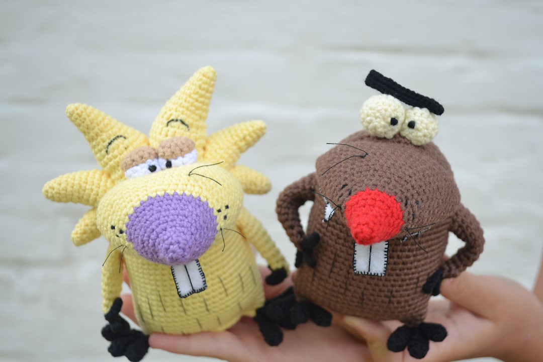 The Angry Beavers Crochet Toys, Amigurumi Beavers - Etsy