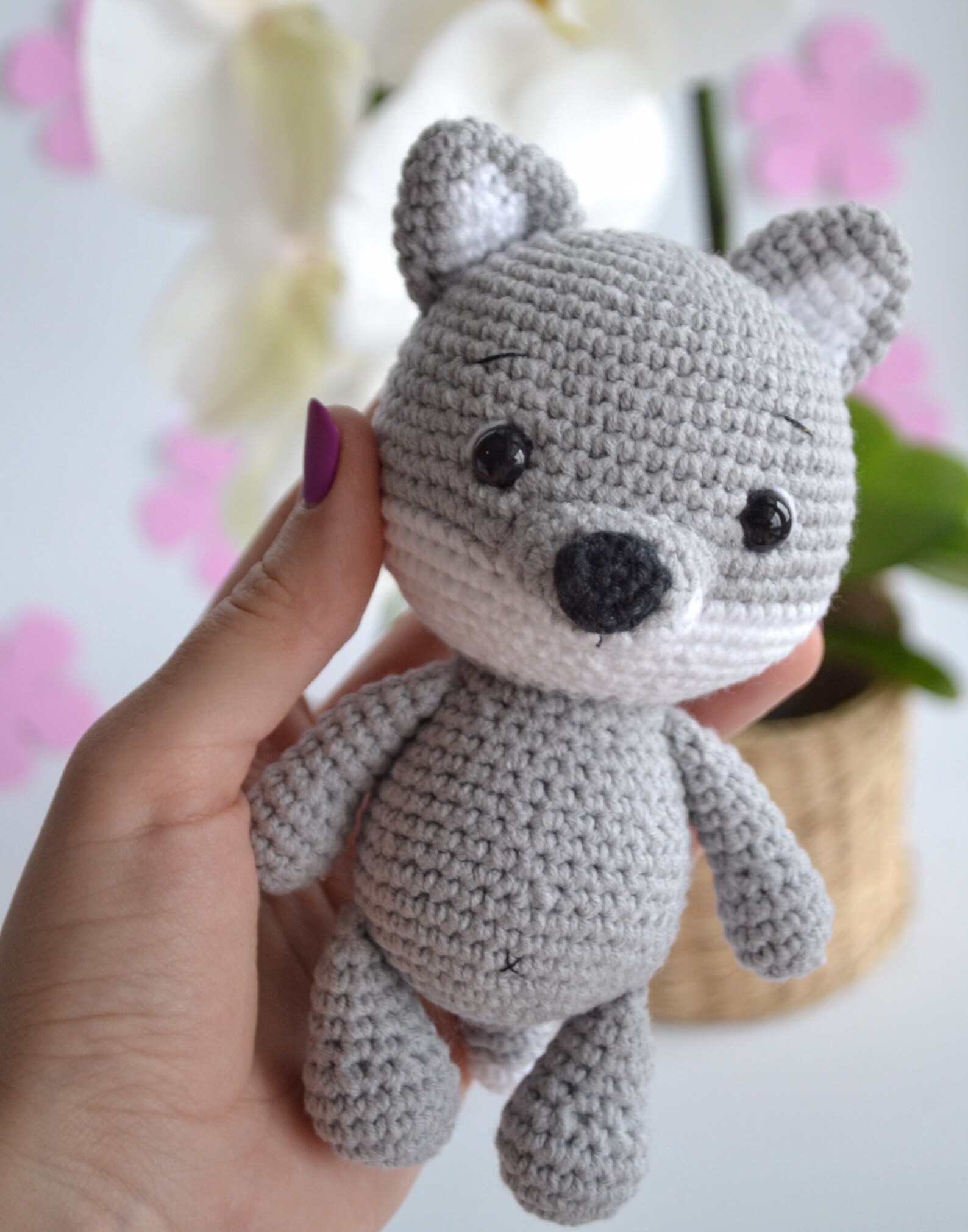 Wolf Crochet Toy Amigurumi Wolf Newborn Props Baby - Etsy