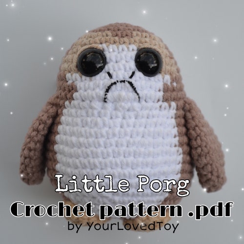Crochet Pattern Porg Pdf File - Etsy