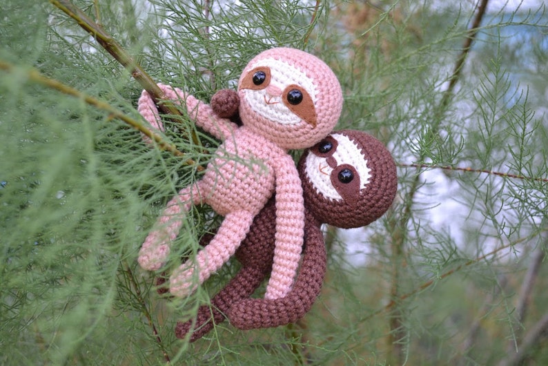 Sloth Soft Toy NEW COLORS Crochet Sloth Mini Amigurumi - Etsy