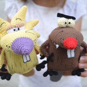 The Angry Beavers Crochet Toys, Amigurumi Beavers - Etsy