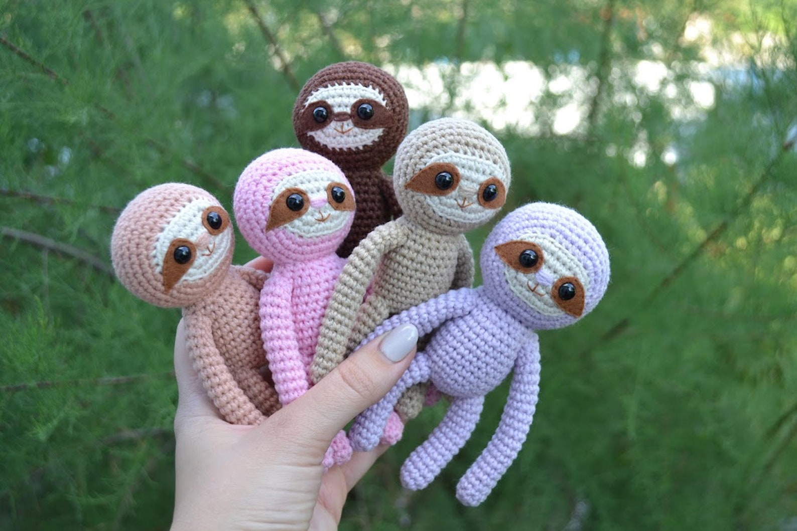Sloth Soft Toy NEW COLORS Crochet Sloth Mini Amigurumi - Etsy