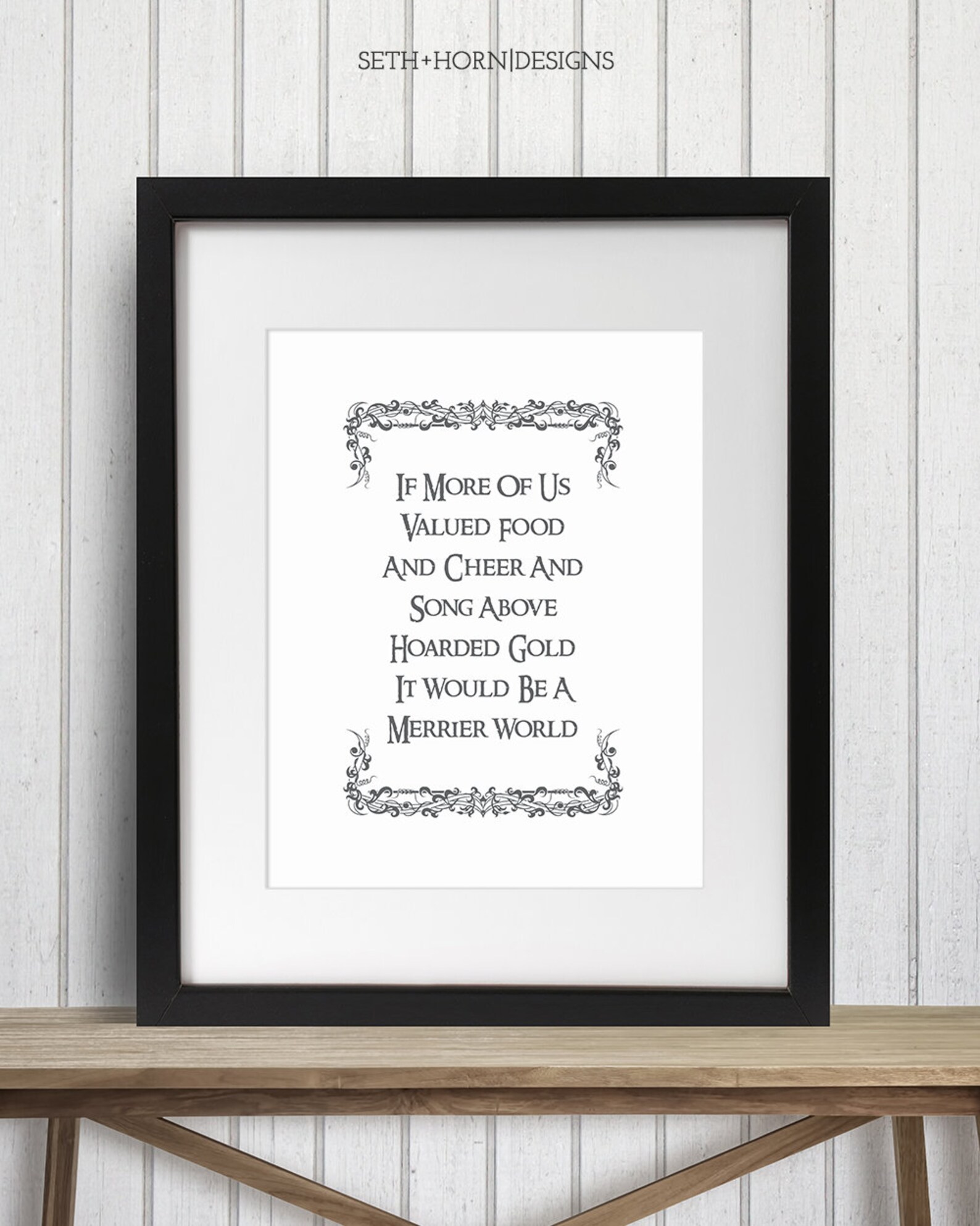 The Hobbit If More of Us Valued Food Printable Instant Download, the ...