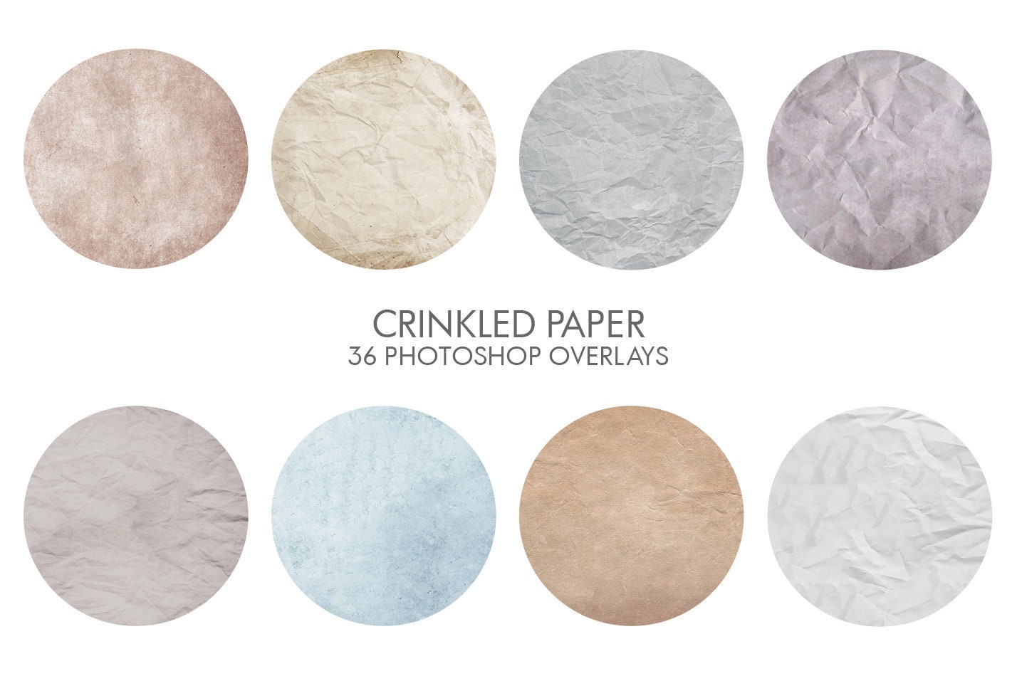 Сrinkled Paper Photoshop Overlays paper Overlay Paper - Etsy