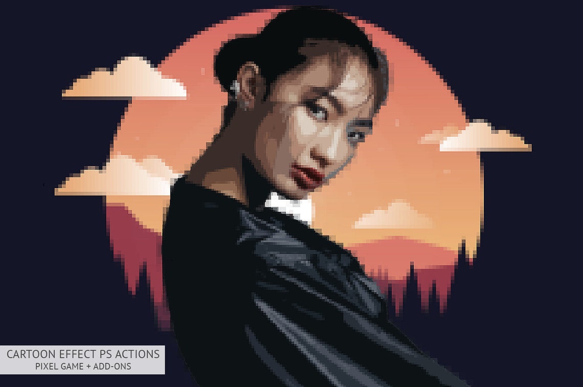 Cartoon Effect Photoshop Actions photoshop Cartoon Action | Etsy