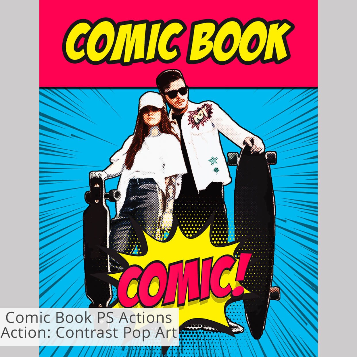 Comic Book Photoshop Action,comic Book Action Photoshop,comic Book ...
