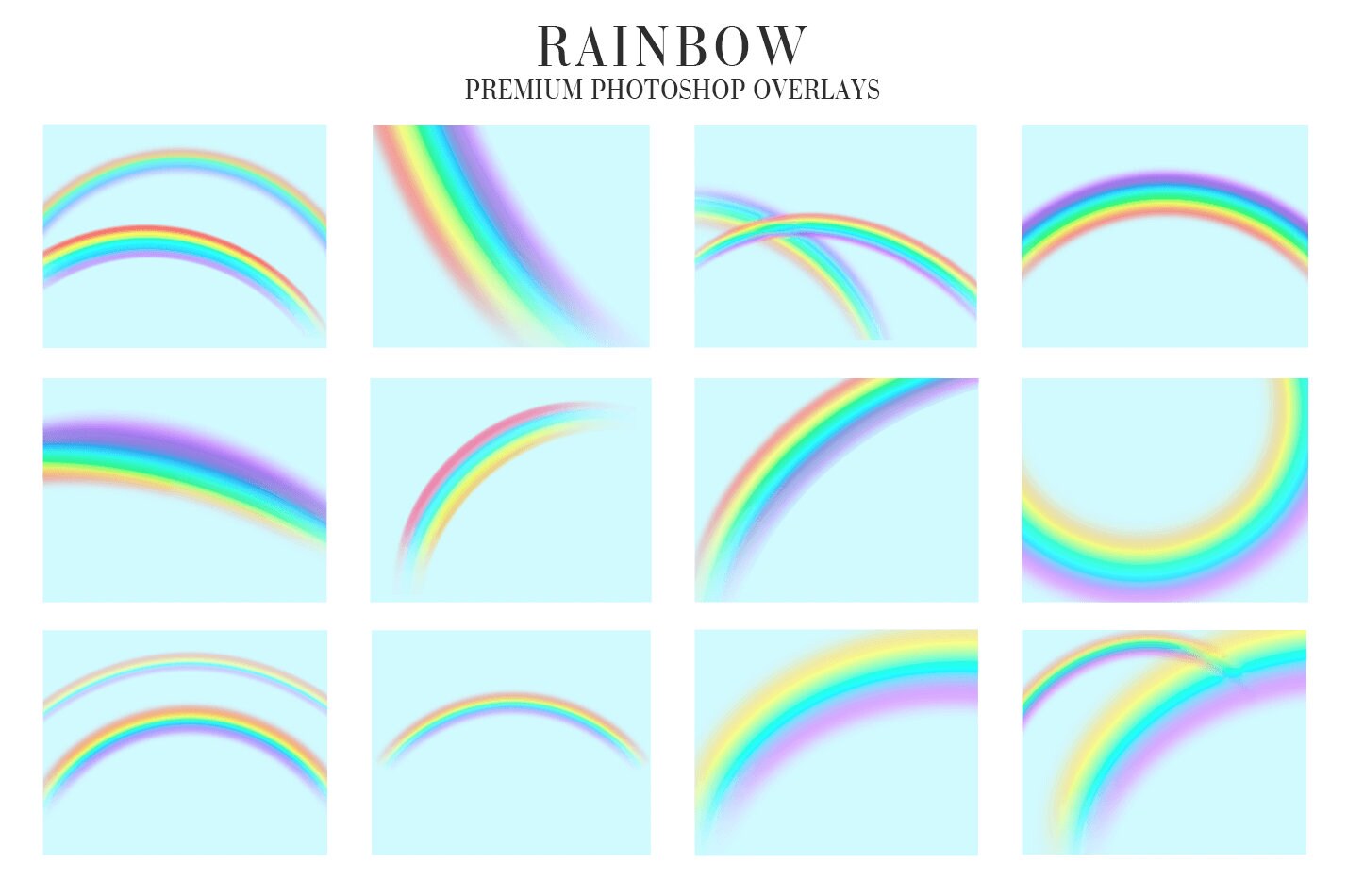 Rainbow Photoshop Overlays,photo Overlays,png Effect,nature Photography ...