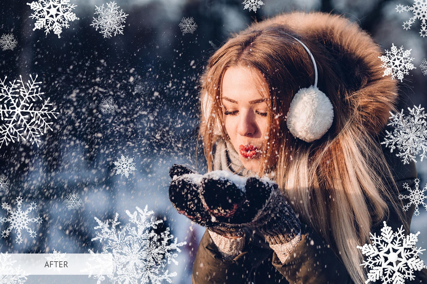 Snowflakes Photoshop Overlays,photo Overlays,png Effect,winter ...