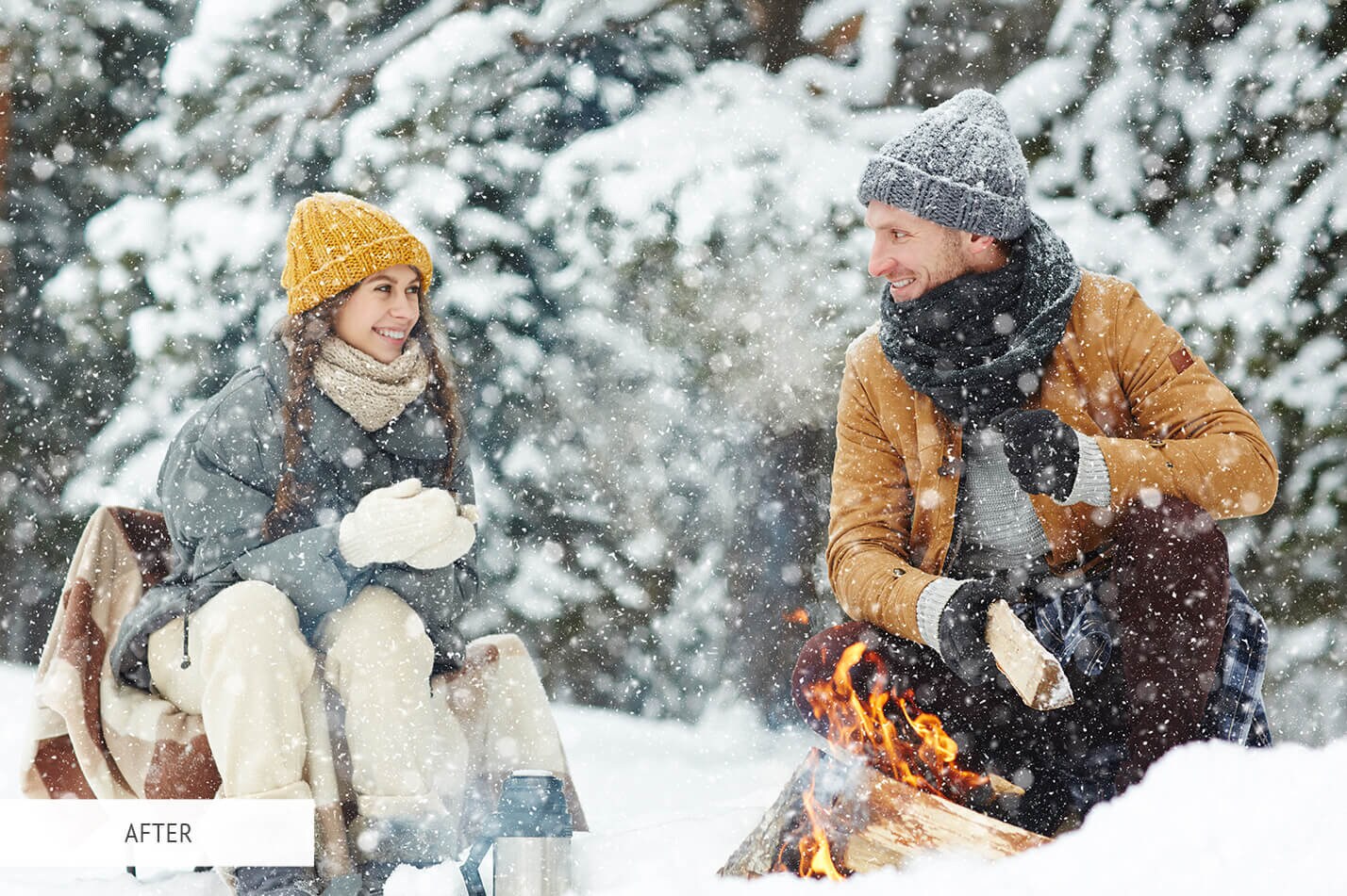 Snowy Flakes Photoshop Actions: Winter Photo Effects (25 Actions, 15 ...