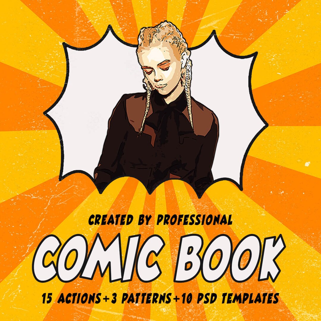 Comic Book Photoshop Action,comic Book Action Photoshop,comic Book ...
