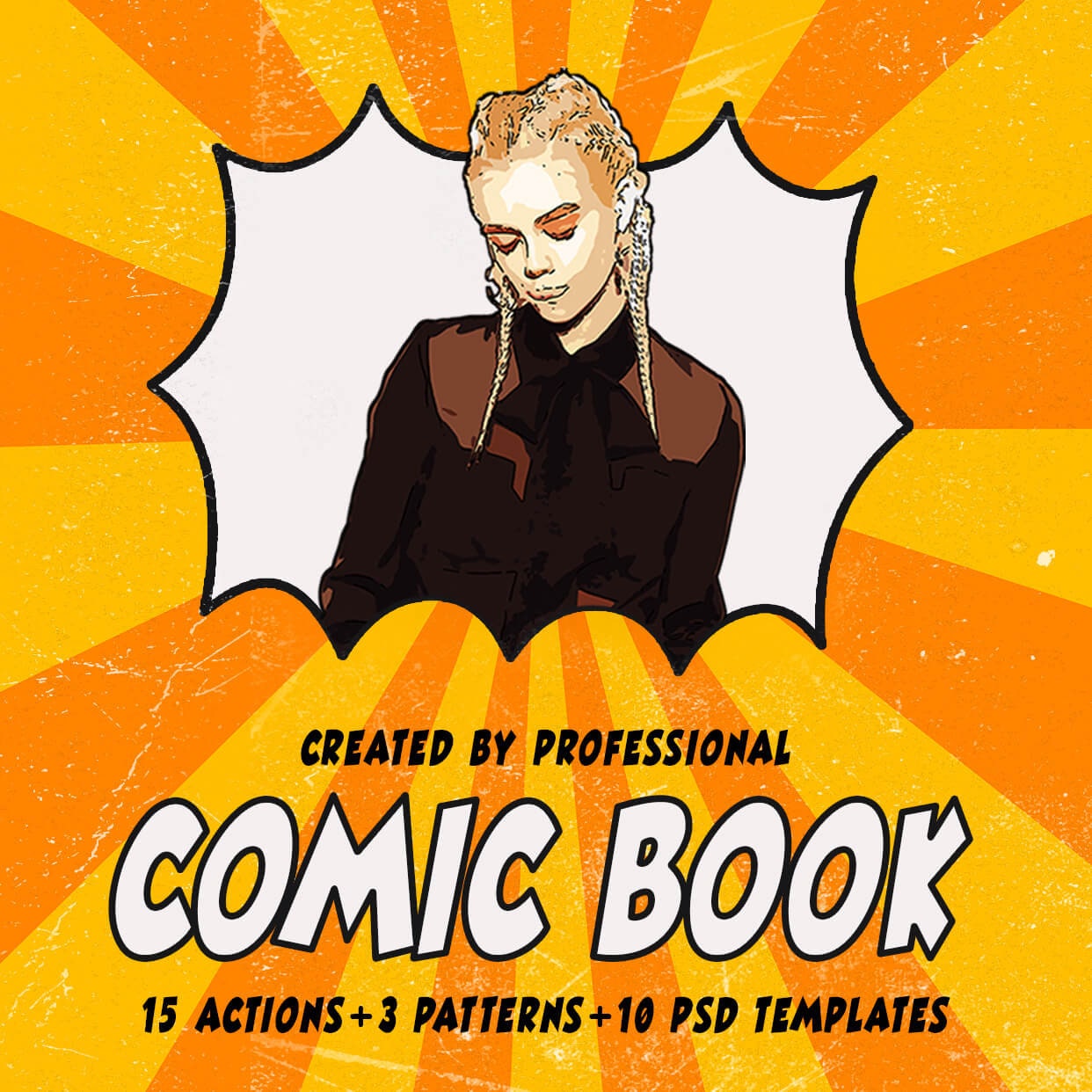 Comic Book Effect Photoshop Actions: Cartoon Style (digital Download ...