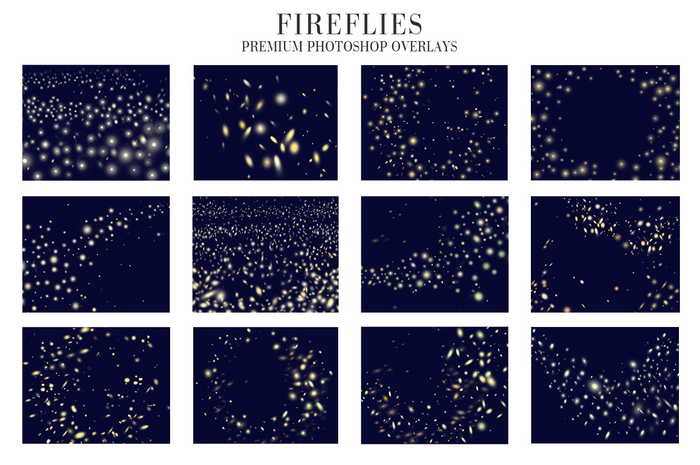 Fireflies Photoshop Overlays: PNG Photo Effect (digital Overlay) - Etsy