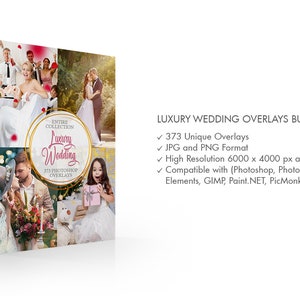 Wedding Overlays Photoshop - Luxury Wedding Photoshop Overlays, 373 ...