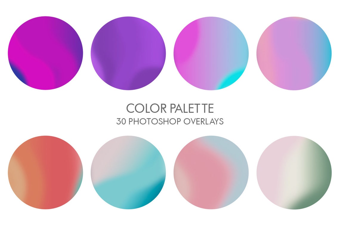 Color Palette Photoshop Overlays color Overlay Photoshop | Etsy Canada