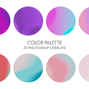 Color Palette Photoshop Overlays color Overlay Photoshop - Etsy Canada