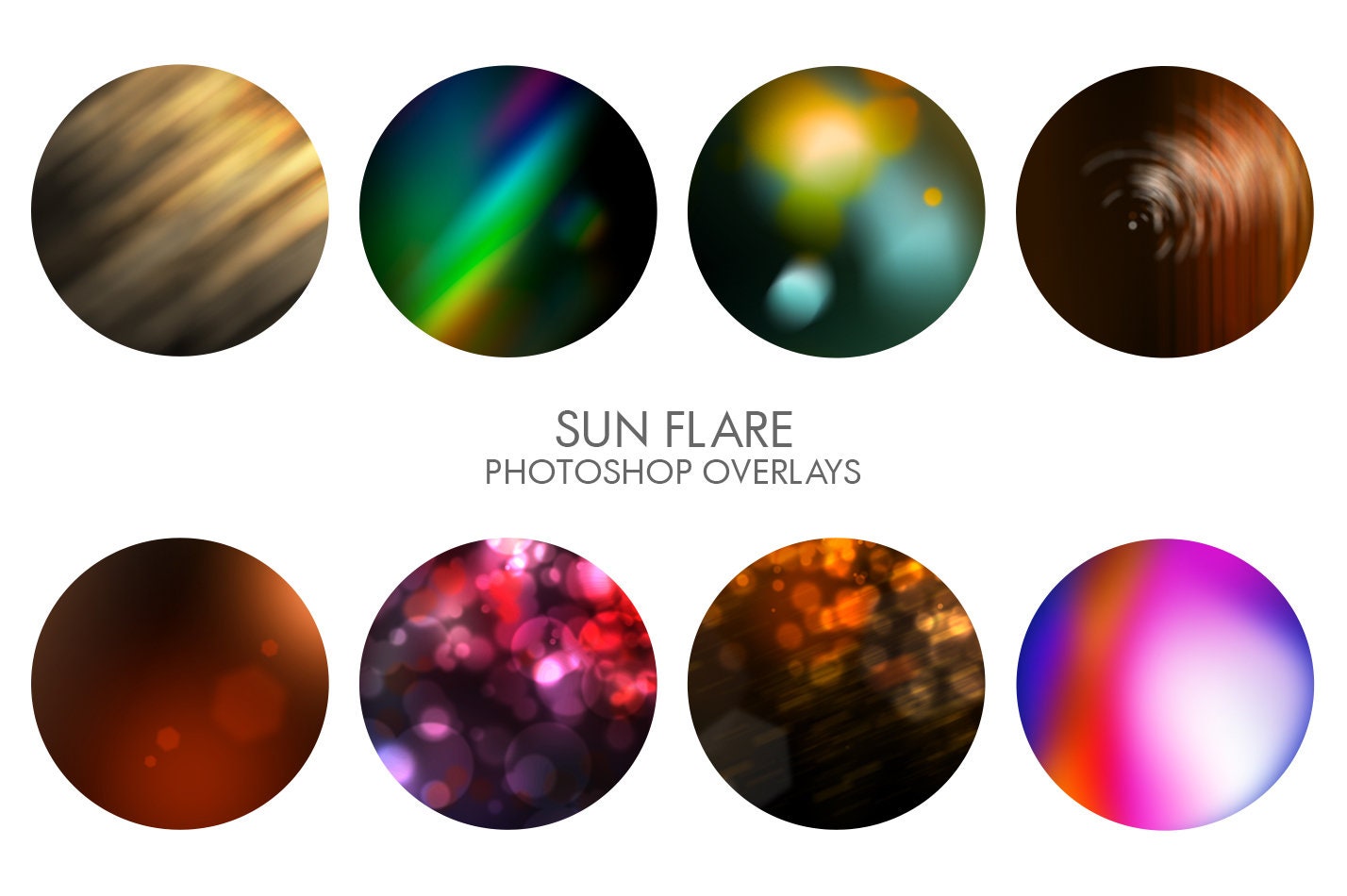 Sun Flare Photoshop Overlays 50 Sun Flare Overlays Photoshop | Etsy