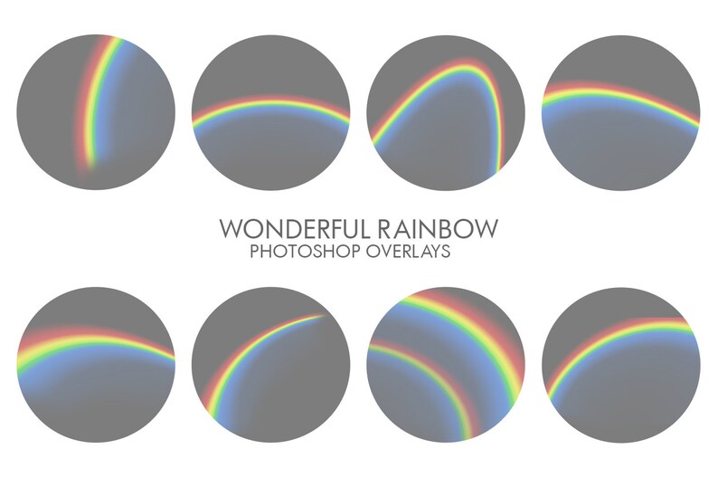 Rainbow Overlays Photoshop 20 Rainbow Overlays for | Etsy
