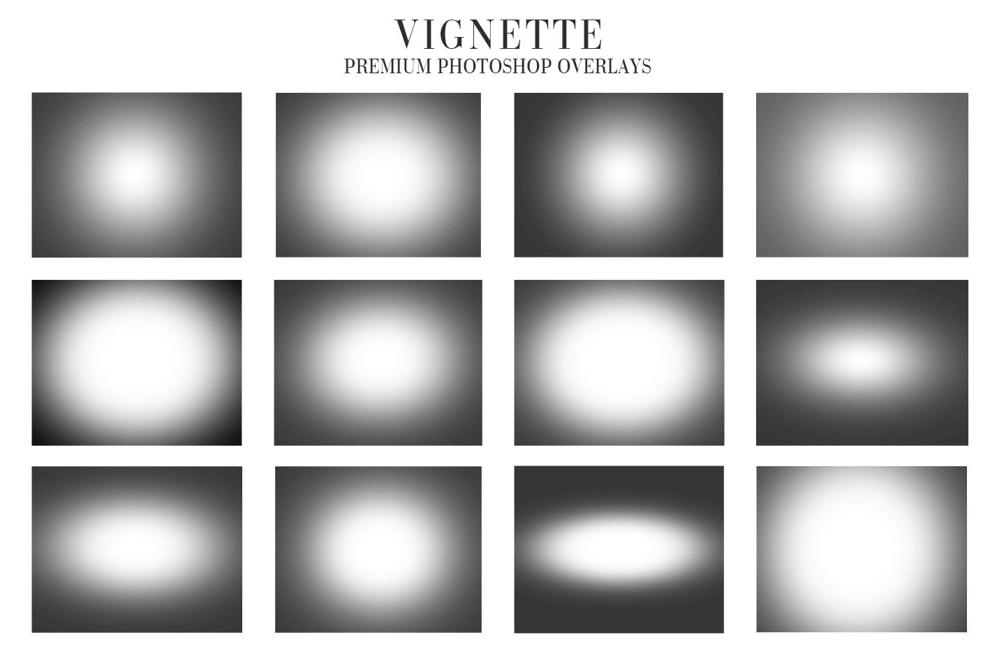 Vignette Photoshop Overlays: PNG Effects, Instagram Photography ...