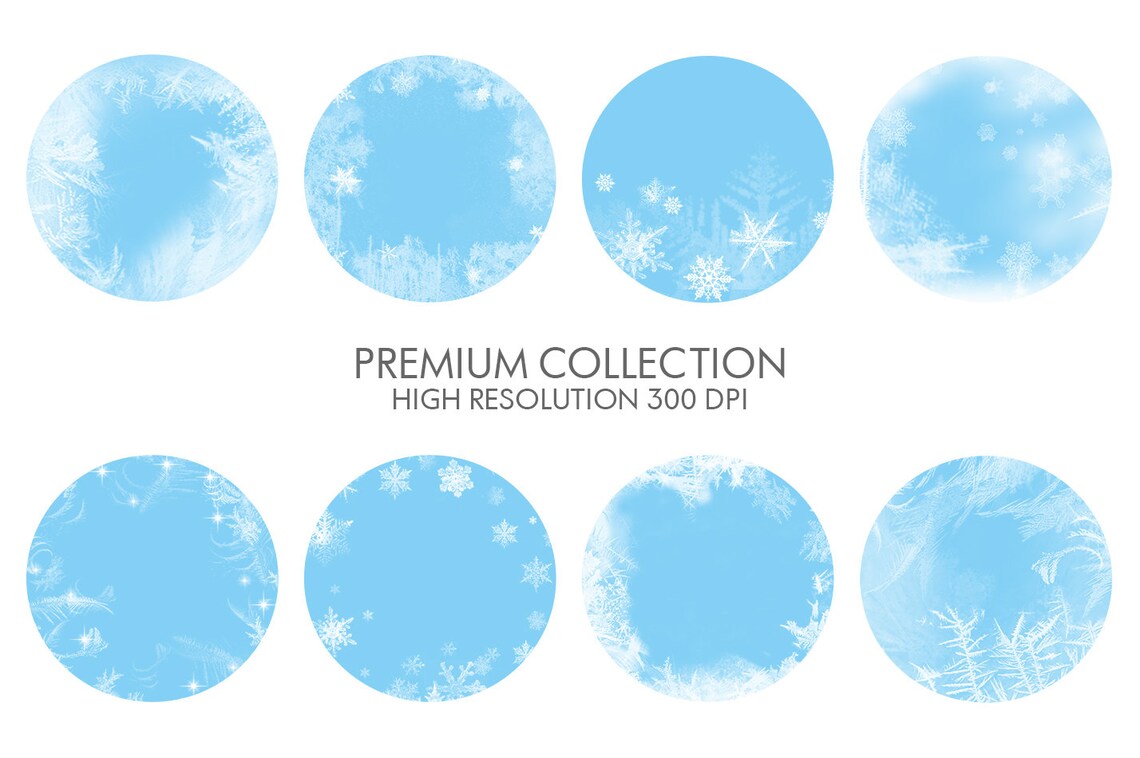 Winter Snowflakes Overlays Photoshop photoshop Snow Overlay | Etsy