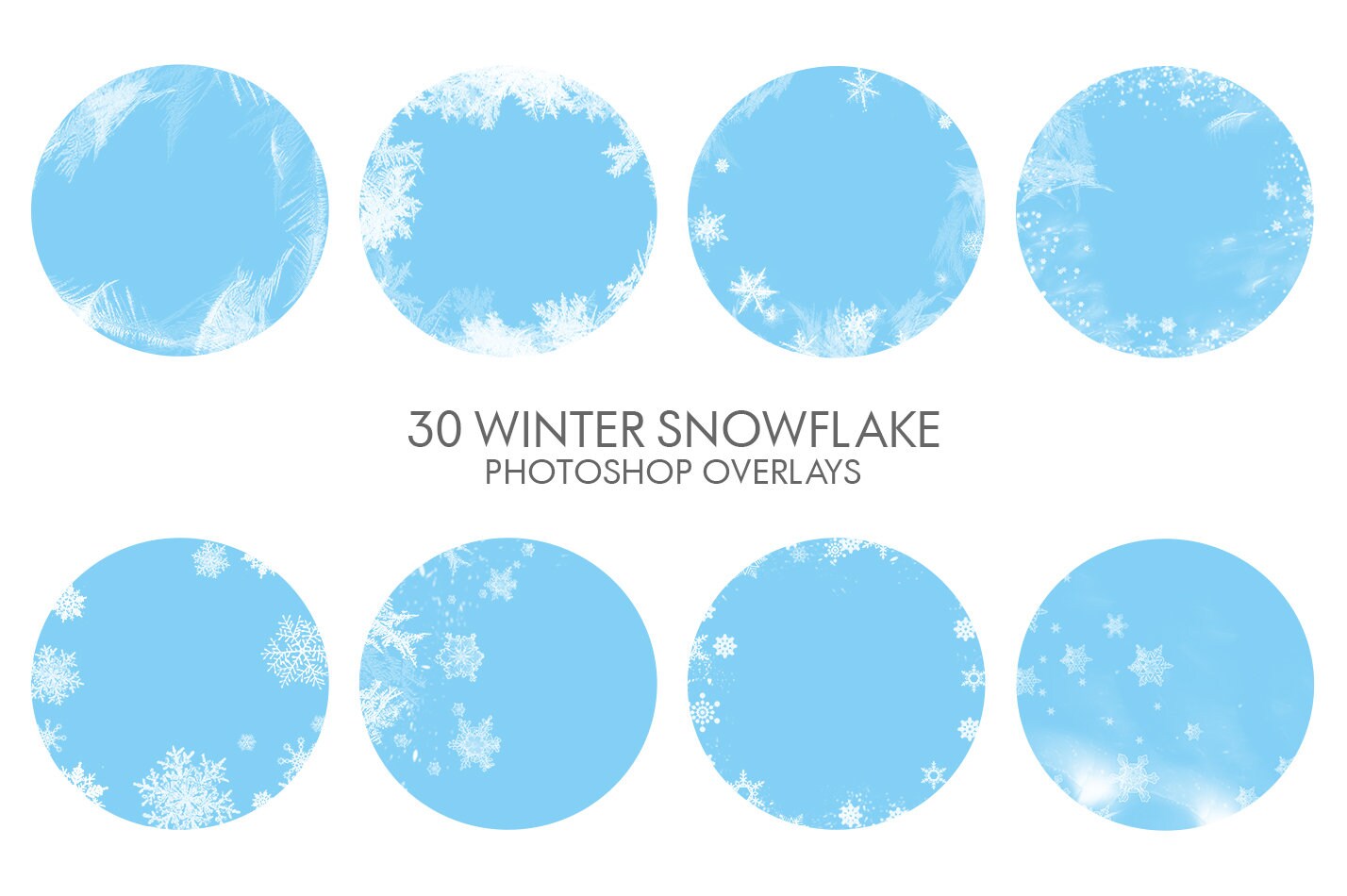 Winter Snowflakes Overlays Photoshop photoshop Snow Overlay, Snow ...