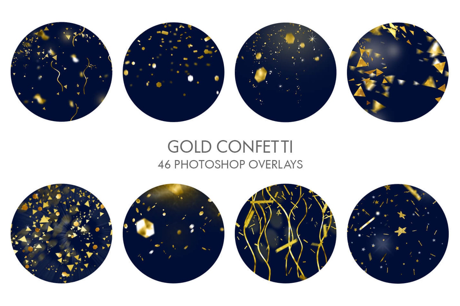 Gold Confetti Photoshop Overlay Photoshop Overlays Photo - Etsy