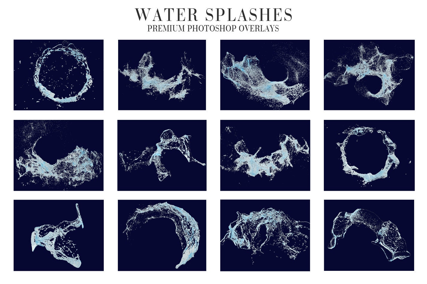 Water Splash Photoshop Overlaysphoto Overlaypng - Etsy