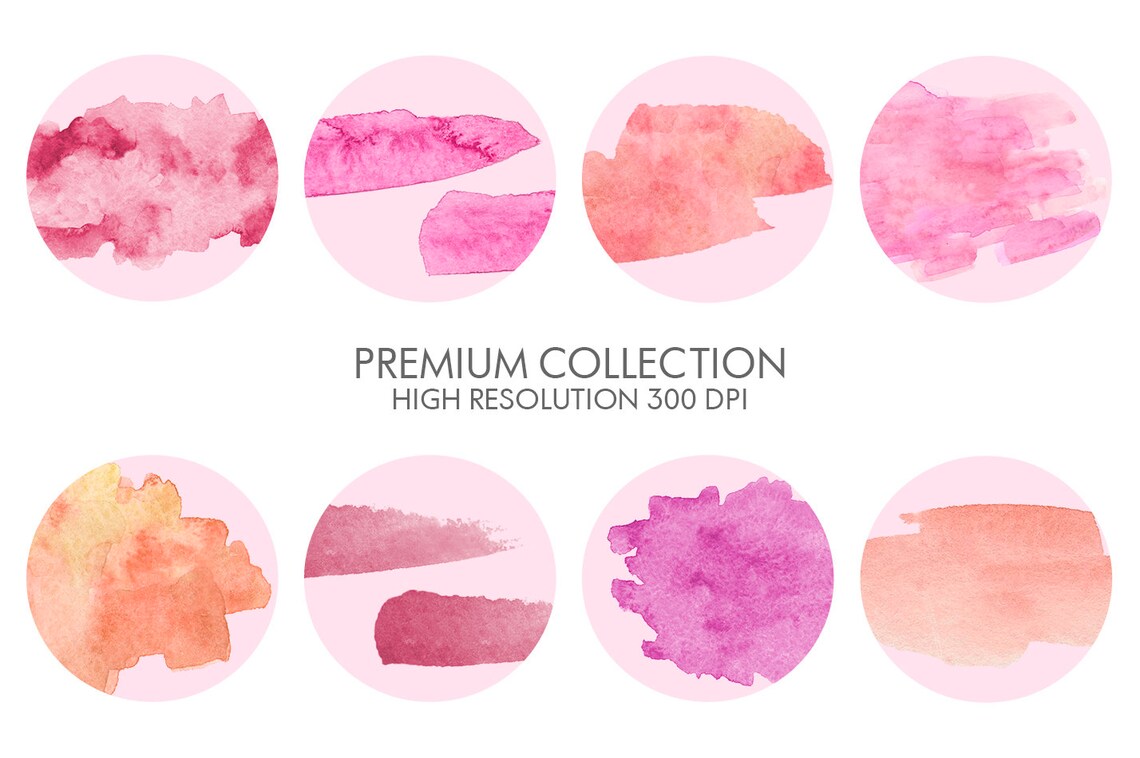Lightcoral Watercolor Photoshop Overlays watercolor Overlay - Etsy