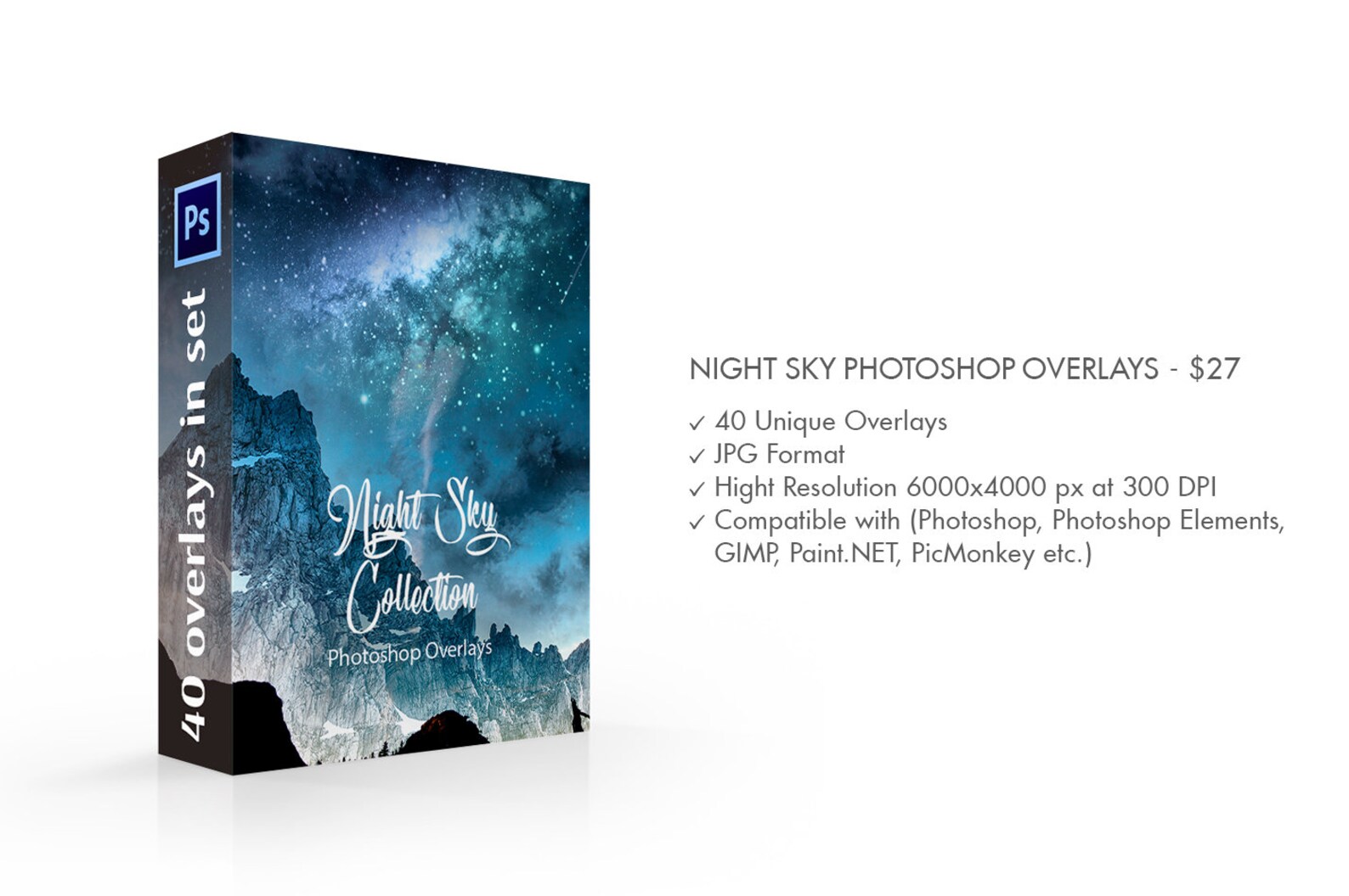 Night Sky Photoshop Overlays star Overlay, Star Overlays, Star Overlay ...