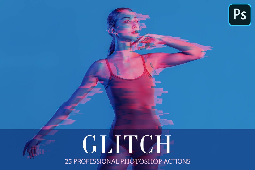 Photoshop Actions-glitch,glitch Actions for Photoshop,adobe Photoshop ...