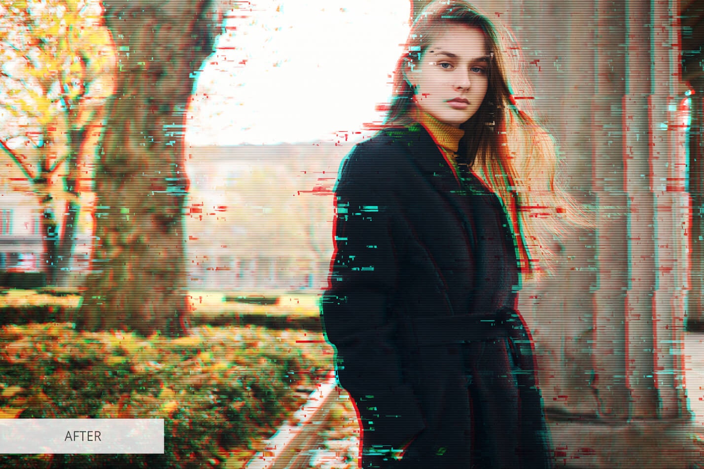 Glitch Photoshop Actionglitch Effect Actions for - Etsy