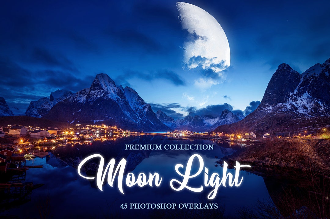 Moon Photoshop Overlays: 45 PNG Photo Effects (digital Download) - Etsy
